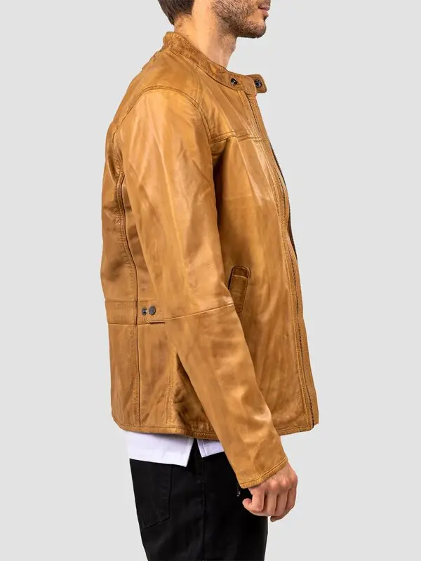 MACEOO Washed Leather Jacket