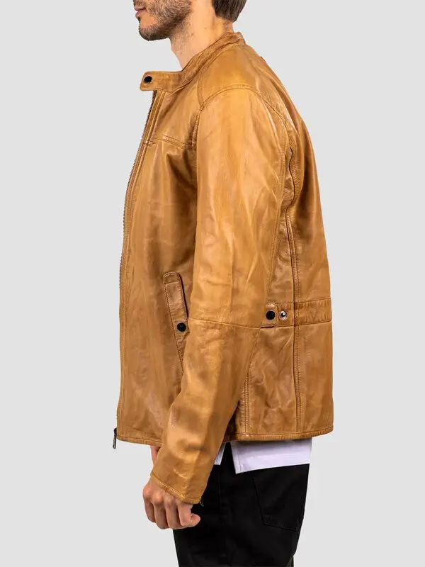 MACEOO Washed Leather Jacket