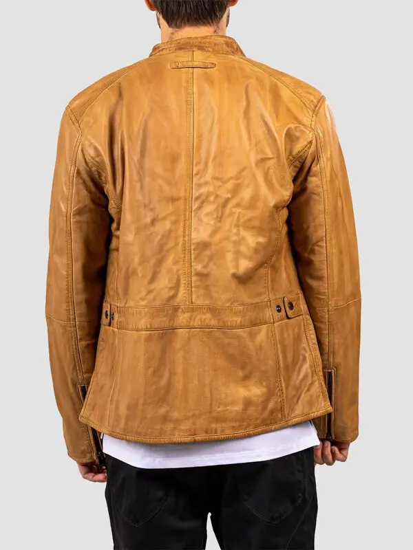MACEOO Washed Leather Jacket
