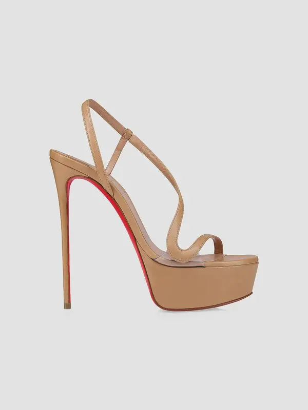 CHRISTIAN LOUBOUTIN Rosalie Alta 150mm Leather Sandals - Blush