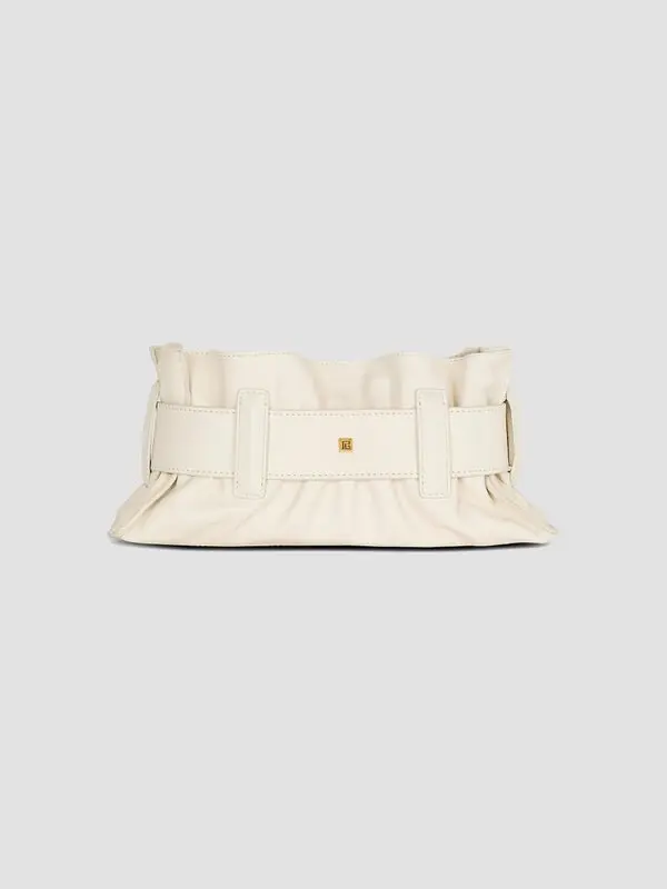 Balmain Mini Anthem Leather Top Handle Bag - Creme