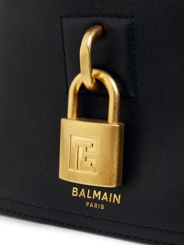 Balmain Pulse Leather Vanity Bag - Noir