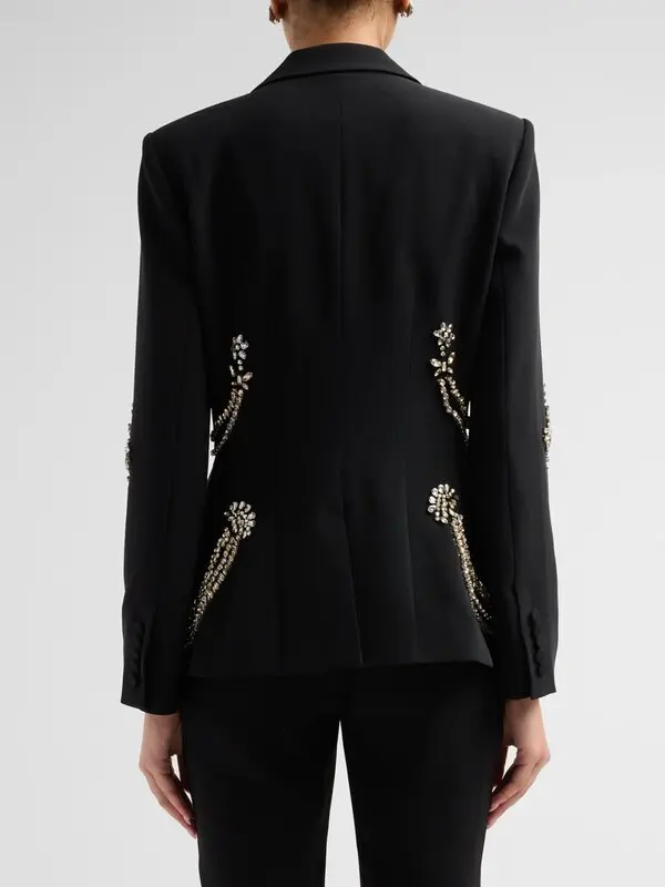 Cinq À Sept Cheyenne Crystal Cascade Blazer