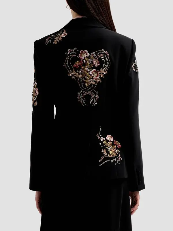 Cinq À Sept Loveletter Floral Embroidered Blazer