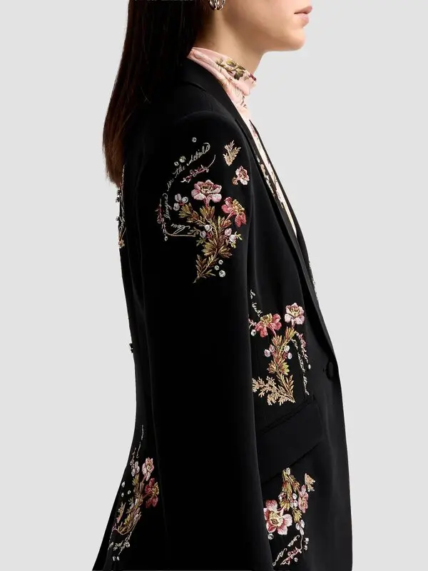 Cinq À Sept Loveletter Floral Embroidered Blazer