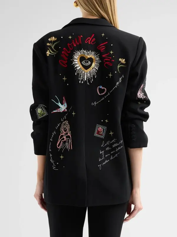 Cinq À Sept Kelsa Starry Scribbles Blazer