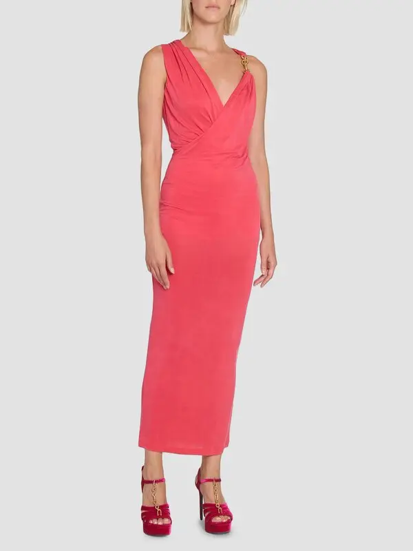 Balmain Draped Surplice Gown