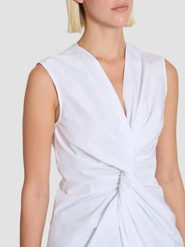 Balmain Twist Cotton Sleeveless Top