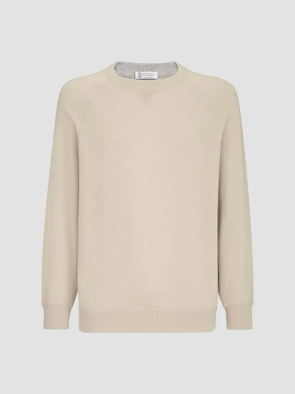 Brunello Cucinelli Cashmere Sweatshirt-style Sweater - Sand