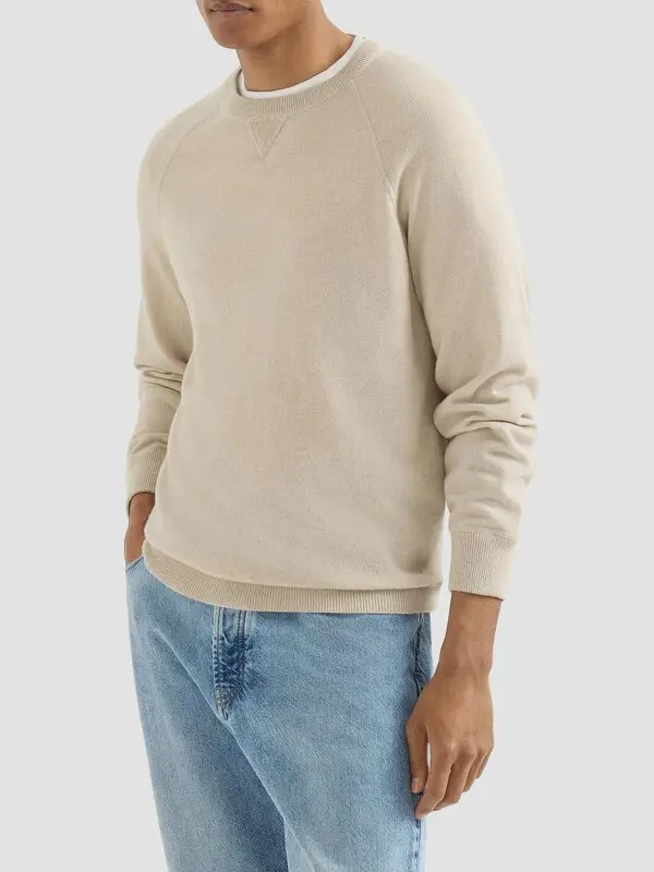 Brunello Cucinelli Cashmere Sweatshirt-style Sweater - Sand