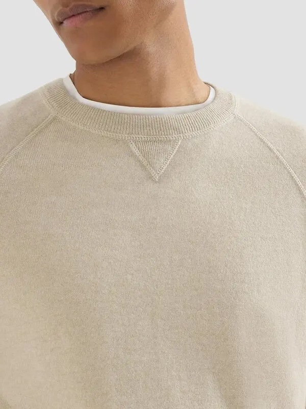 Brunello Cucinelli Cashmere Sweatshirt-style Sweater - Sand