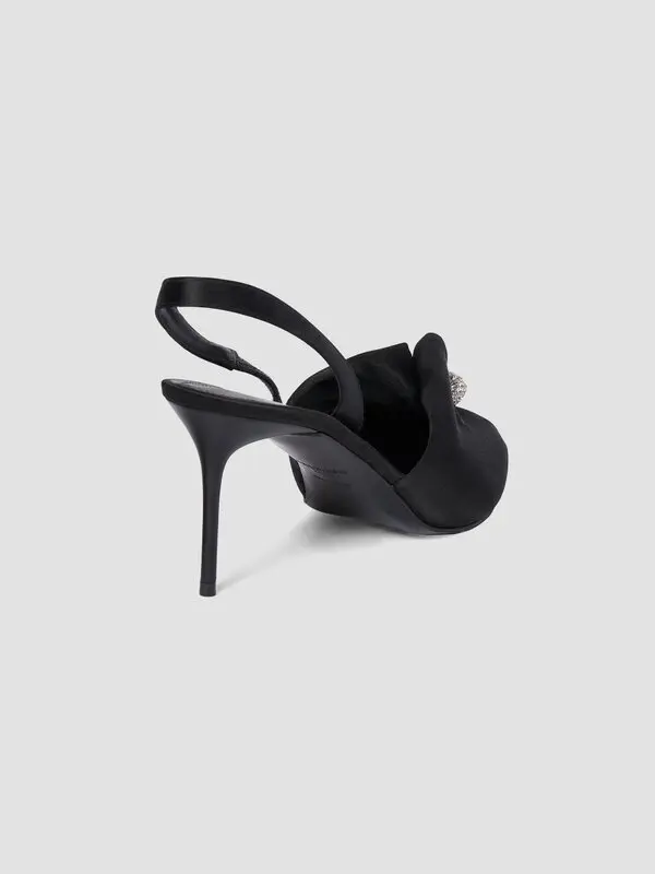 Balmain Piercing 75mm Satin ​slingback Pumps