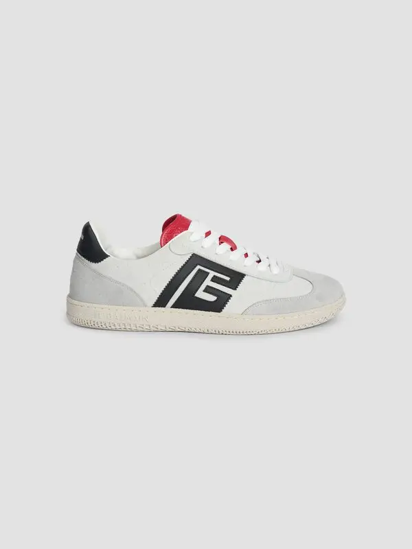 Balmain Swan Leather Low Sneakers - Multicolor