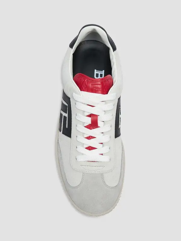 Balmain Swan Leather Low Sneakers - Multicolor