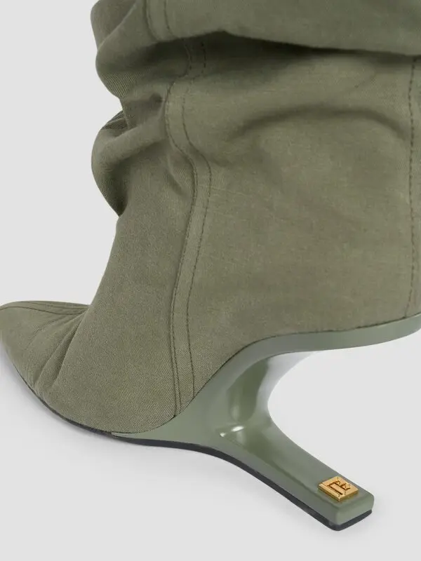 Balmain 95mm Draped Sculptural Ankle Boots