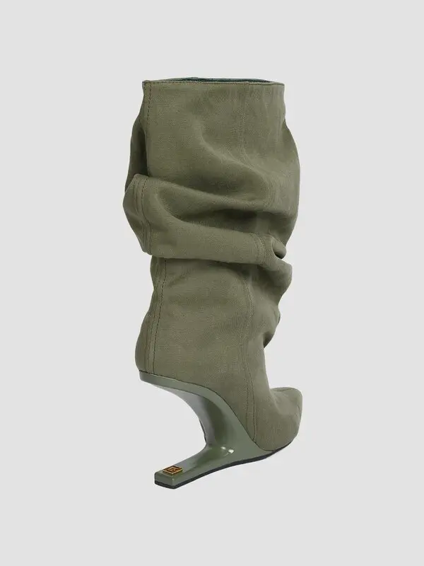 Balmain 95mm Draped Sculptural Ankle Boots
