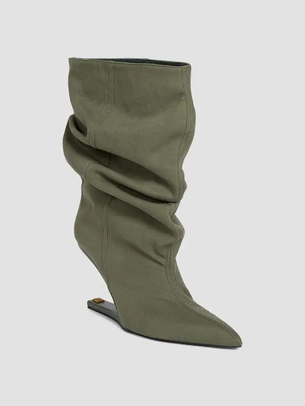 Balmain 95mm Draped Sculptural Ankle Boots