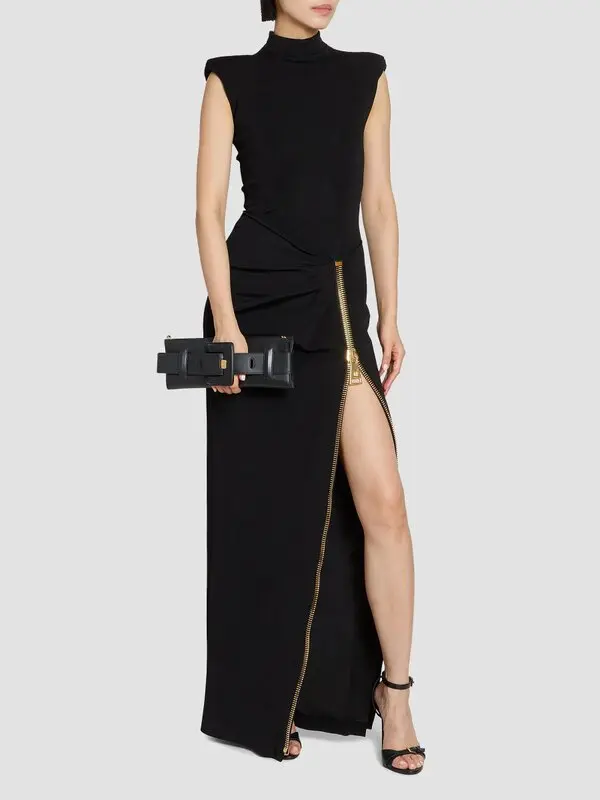 Balmain Anthem Leather Clutch
