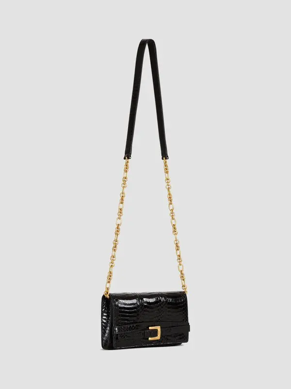Balmain Shuffle Snakeskin-embossed Wallet-on-chain