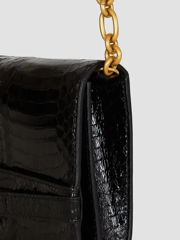 Balmain Shuffle Snakeskin-embossed Wallet-on-chain