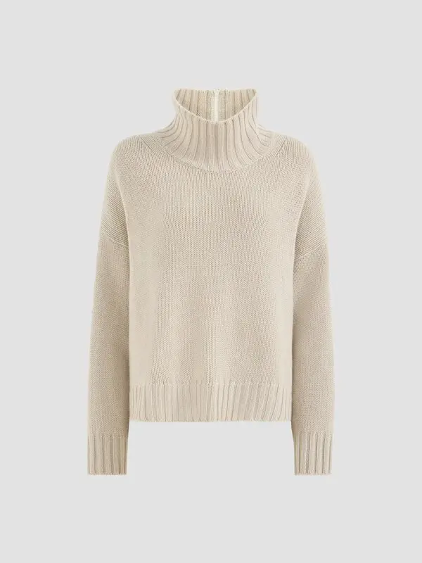 Brunello Cucinelli Cashmere Turtleneck Sweater With Shiny Zipper