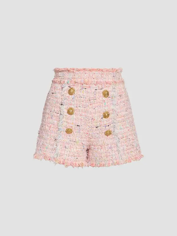 Balmain Tweed Double-breasted Shorts