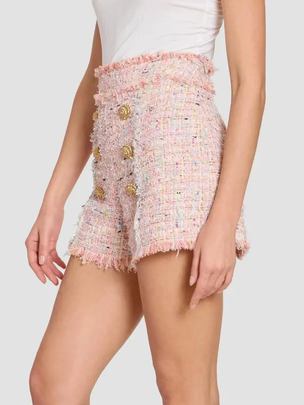Balmain Tweed Double-breasted Shorts