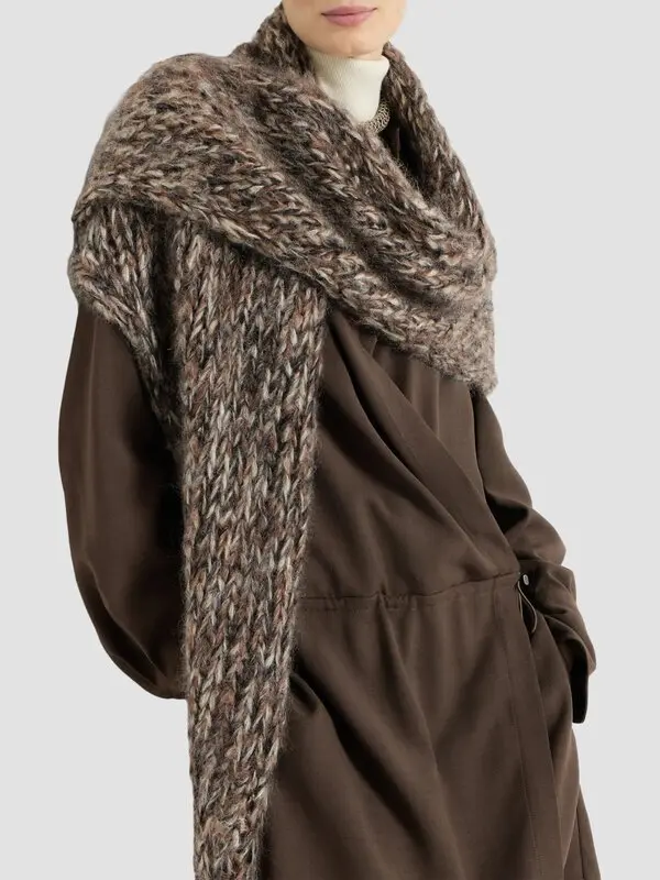 Brunello Cucinelli Mohair Knit Shawl
