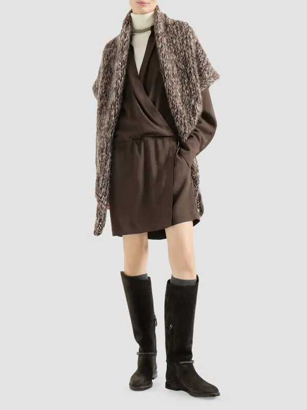 Brunello Cucinelli Mohair Knit Shawl
