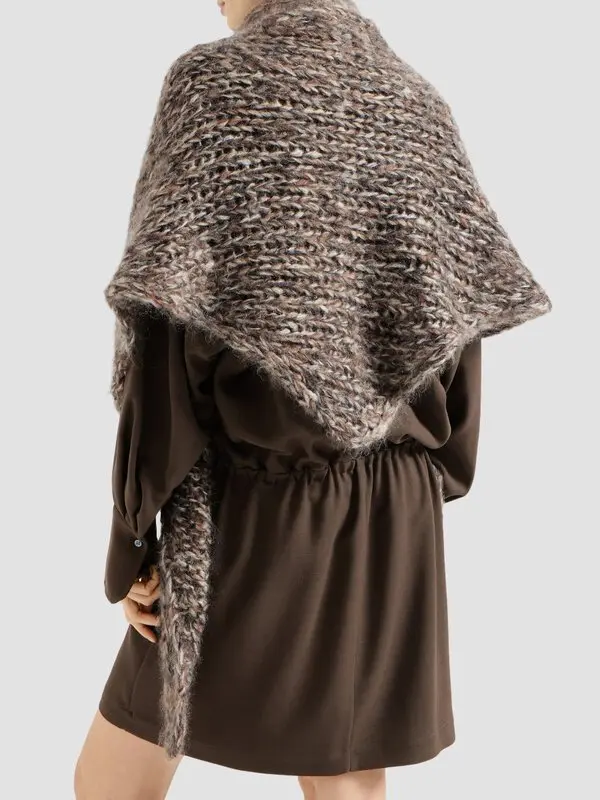Brunello Cucinelli Mohair Knit Shawl