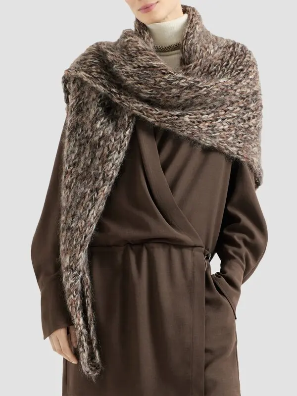 Brunello Cucinelli Mohair Knit Shawl