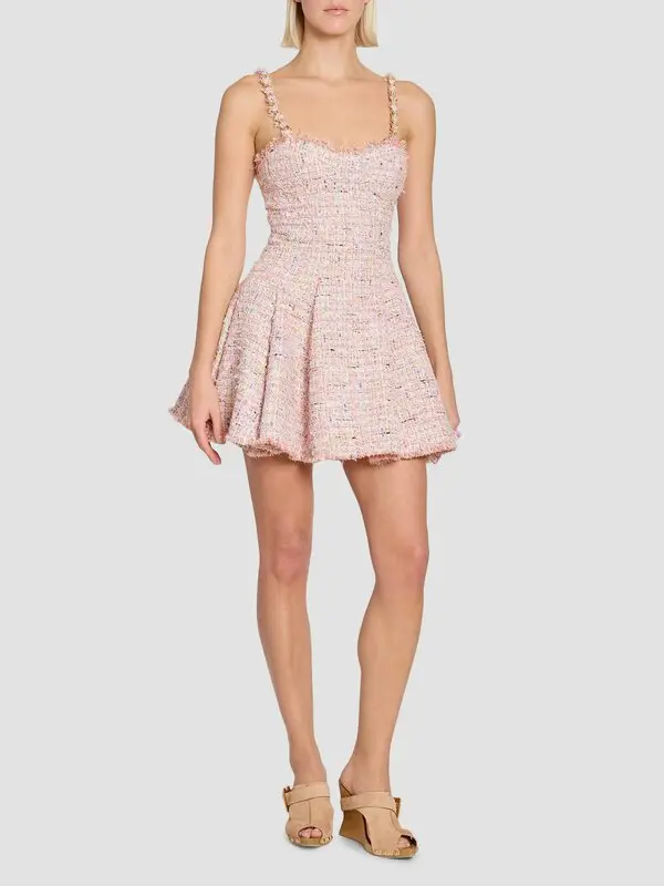 Balmain Tweed Chain Strap Minidress