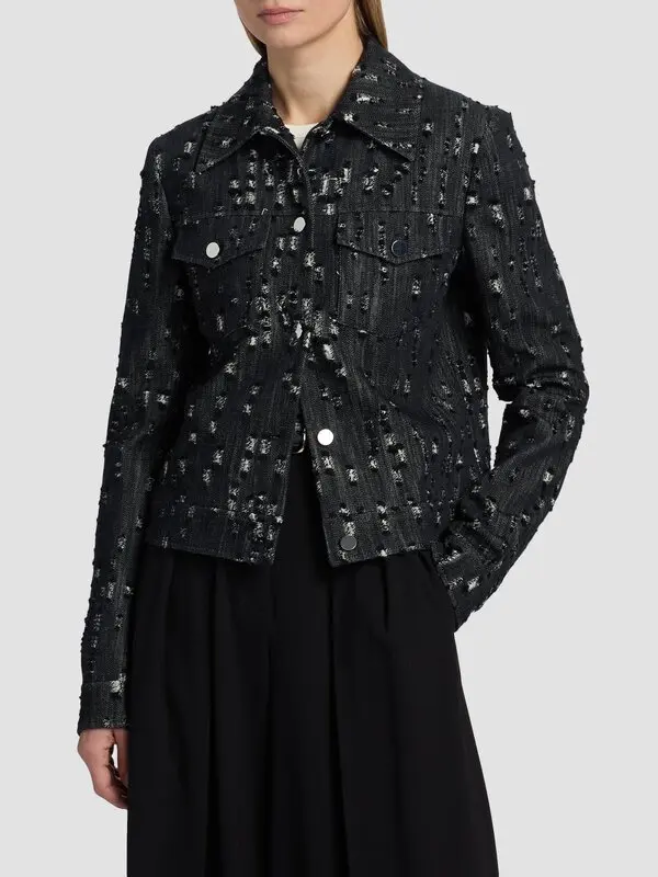 Michael Kors Frayed Denim Jacket