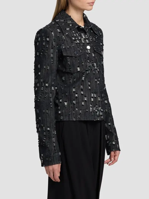 Michael Kors Frayed Denim Jacket