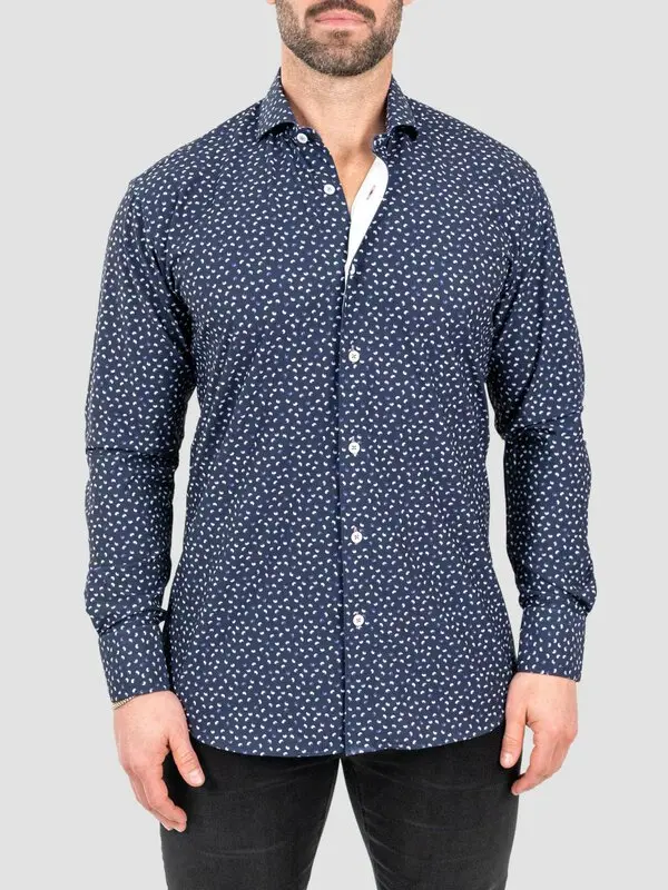 MACEOO Einstein Stretch Micro Paisley Shirt