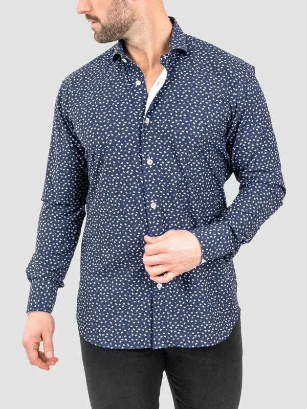 MACEOO Einstein Stretch Micro Paisley Shirt