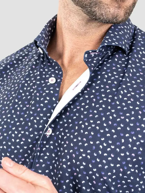 MACEOO Einstein Stretch Micro Paisley Shirt