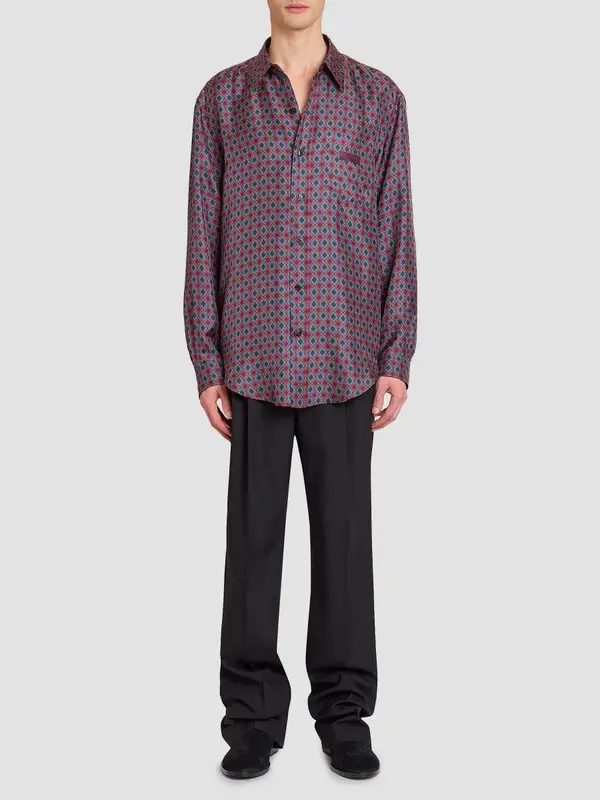 Balmain Printed Silk Shirt