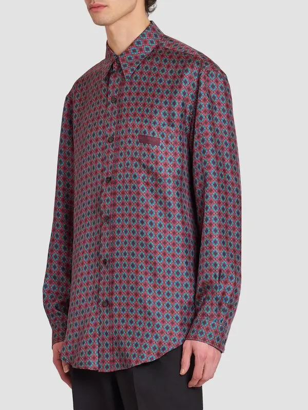 Balmain Printed Silk Shirt