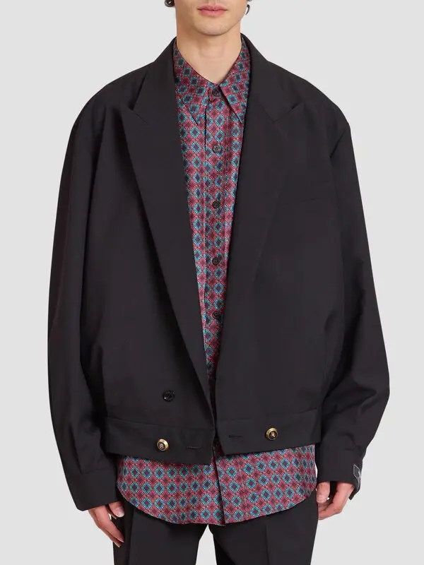 Balmain Wool Blouson Doubled-breasted Jacket