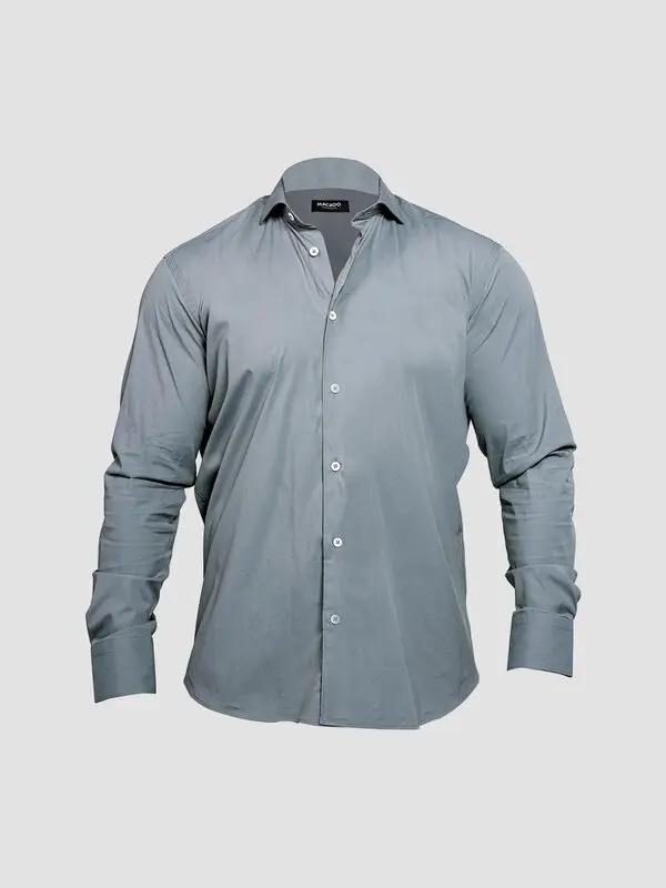 MACEOO Einstein Aristocrat Luxe Stretch Shirt - Grey