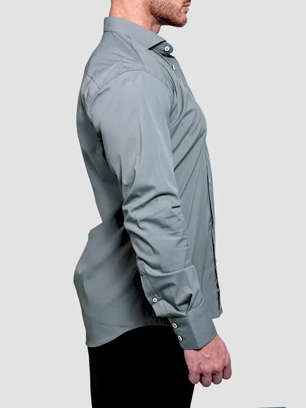 MACEOO Einstein Aristocrat Luxe Stretch Shirt - Grey