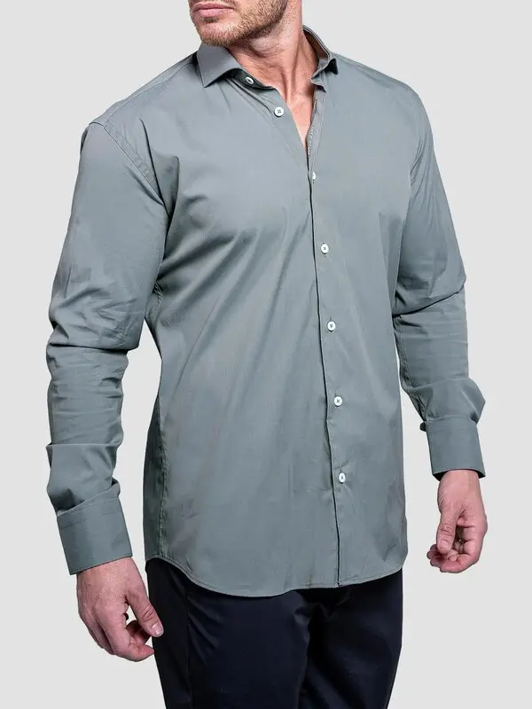 MACEOO Einstein Aristocrat Luxe Stretch Shirt - Grey