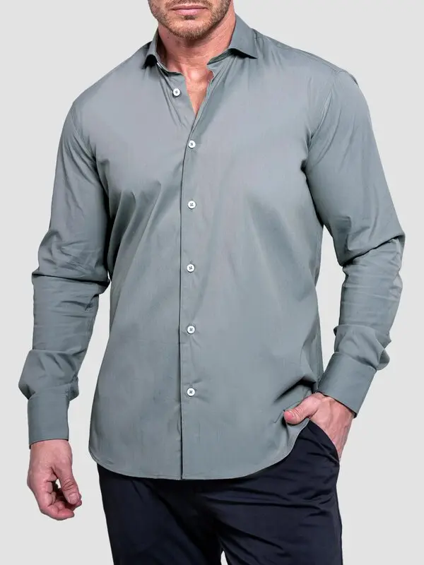 MACEOO Einstein Aristocrat Luxe Stretch Shirt - Grey