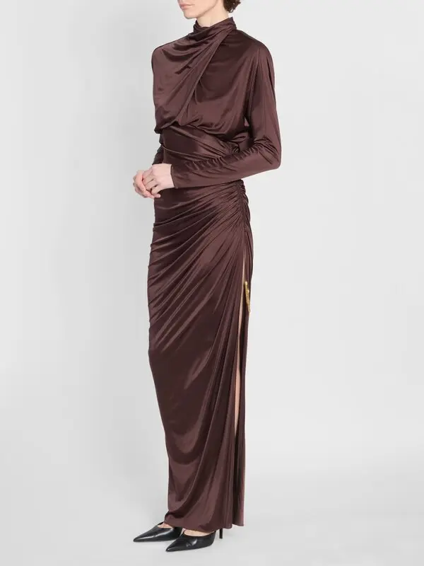 Balmain Jersey Open-back Maxi Dress