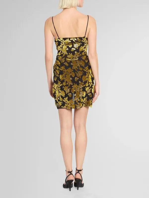 Balmain Jacquard Silk-velvet Mini Dress