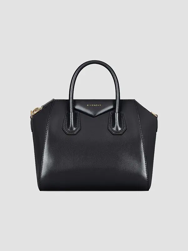Givenchy Small Antigona Top Handle Bag In Box Leather - Black