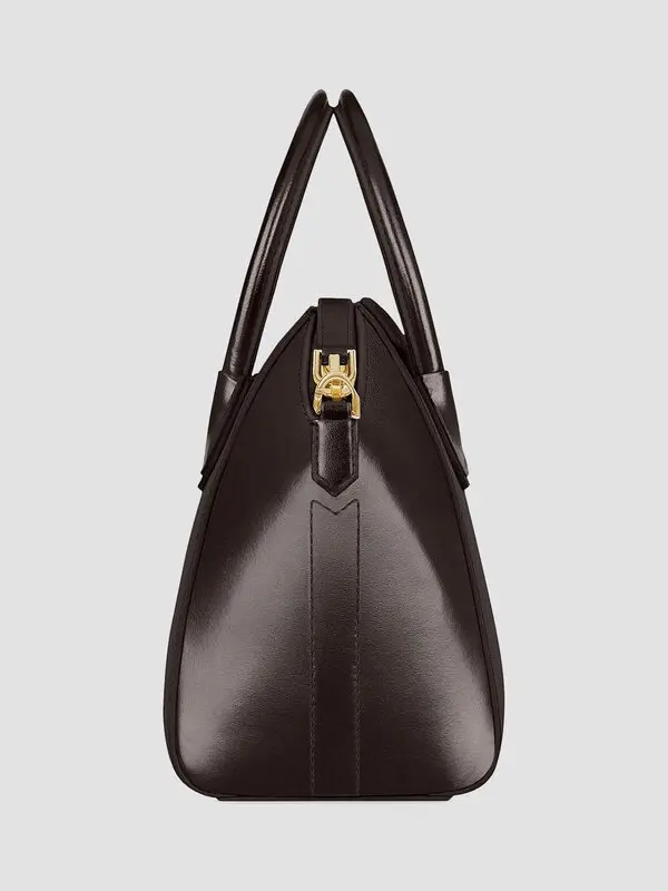 Givenchy Small Antigona Top Handle Bag In Box Leather - Chocolate