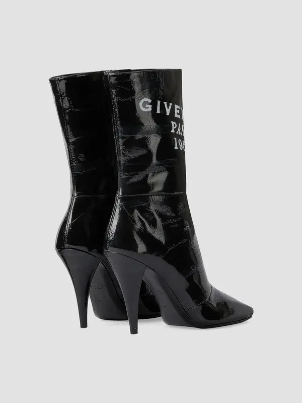 Givenchy Sliced Square Tape Ankle Boots In Leather