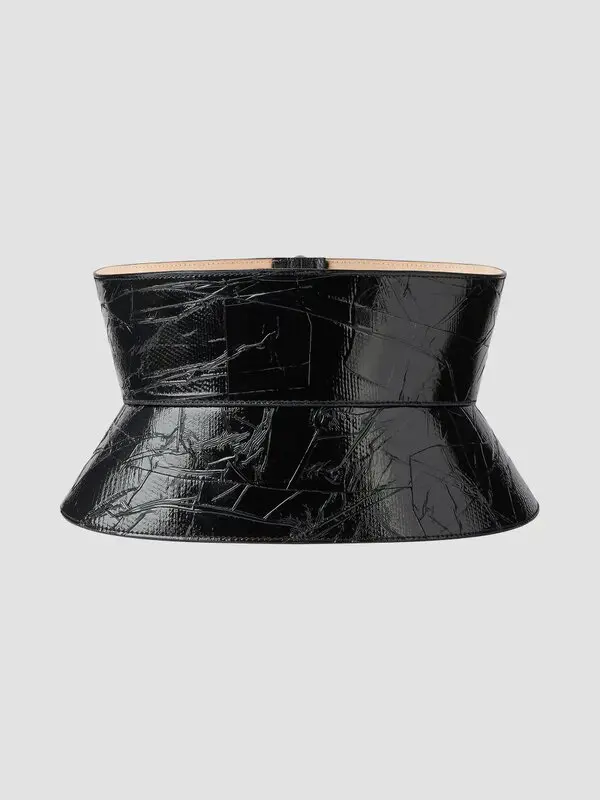 Givenchy Corset Belt In Nappa Leather With Tape Print